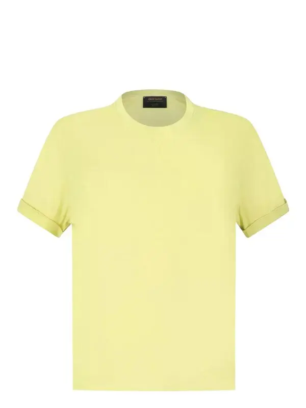 GRAN SASSO Turn-up Sleeve T-shirt - Yellow