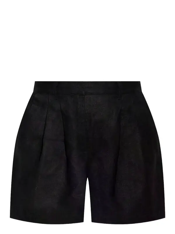 Posse Pleated Thigh-length Shorts - Black