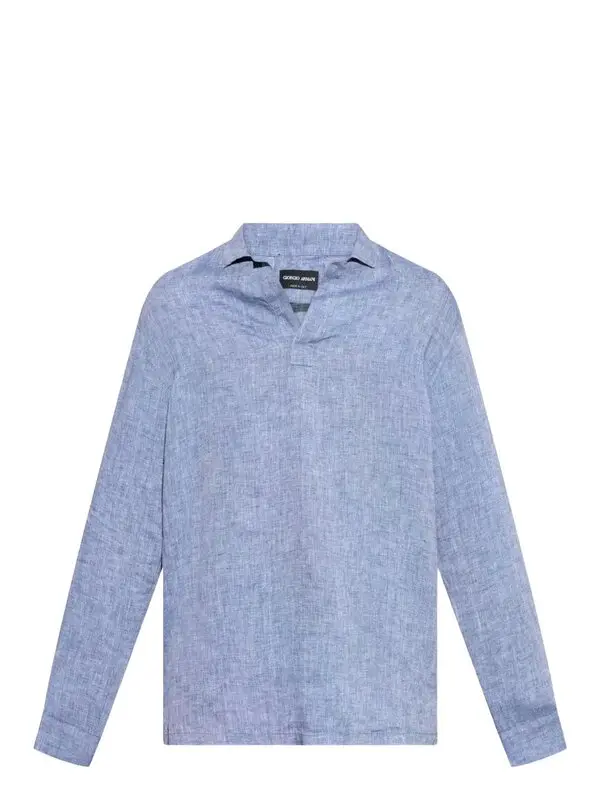 Giorgio Armani Linen Shirt - Blue