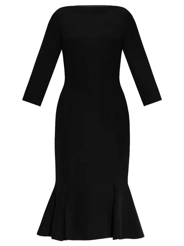 Marni Fitted Dress With Flared Hem - Black