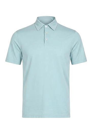 Fedeli Polo Shirt Light Size Cotton, Elastane - Blue