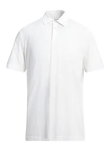 Fedeli Polo Shirt Size Cotton, Elastane - White