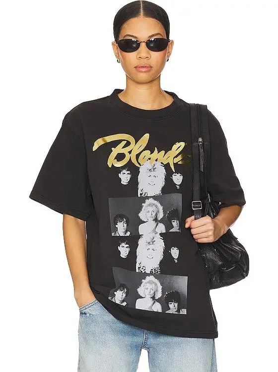 PHILCOS Blondie Gold Boxy Tee - Black Pigment