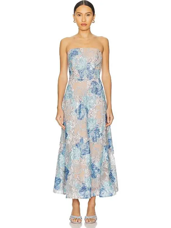 ELLIATT Leonie Cocktail Midi Dress - Blue
