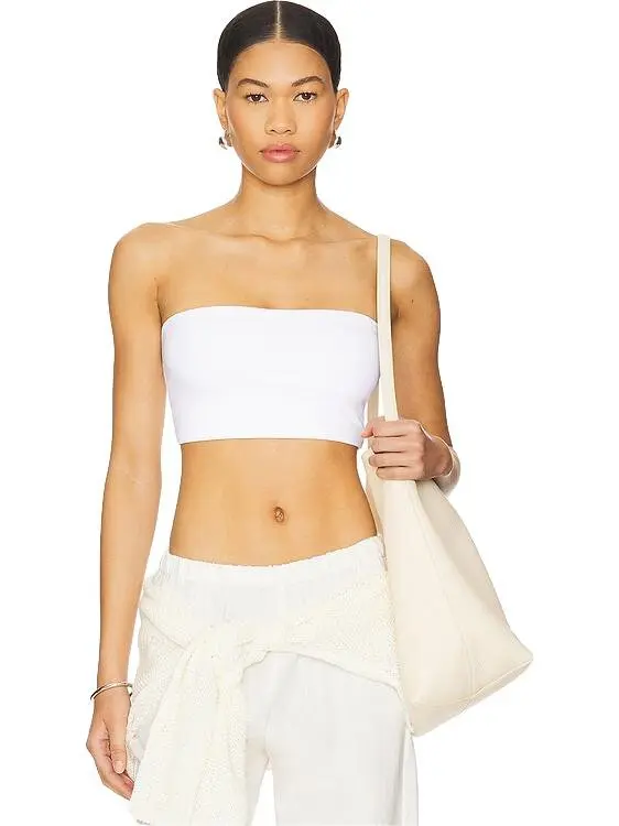 Enza Costa Essential Bandeau Top - White