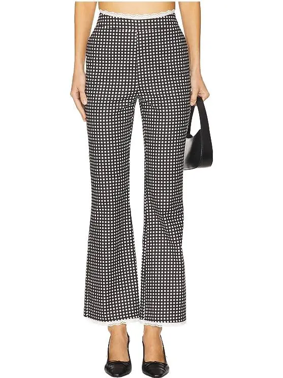 WeWoreWhat Crop Straight Pant - Black Mult