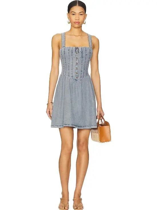 Heartloom Alison Denim Dress - Sea