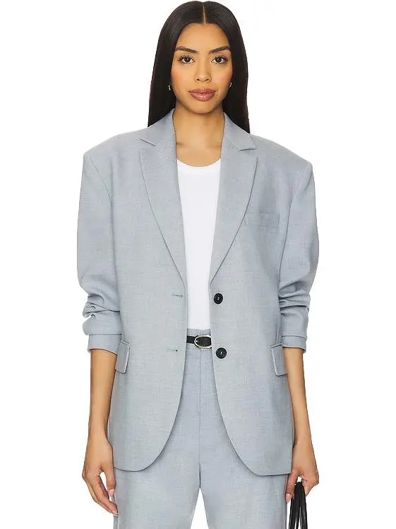 ANINE BING Quinn Blazer - Steel Blue