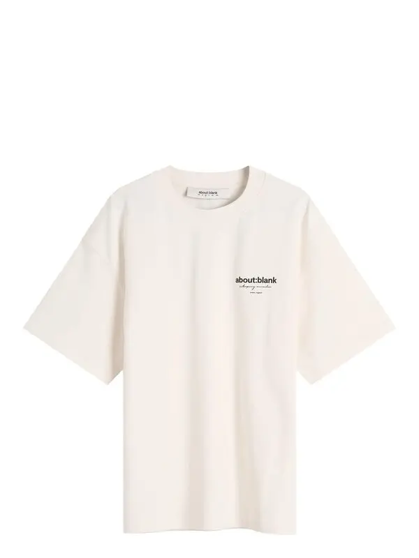 ABOUT:BLANK Reverse T-shirt - Oat/black