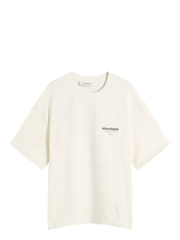 ABOUT:BLANK Reverse T-shirt - Oat/black