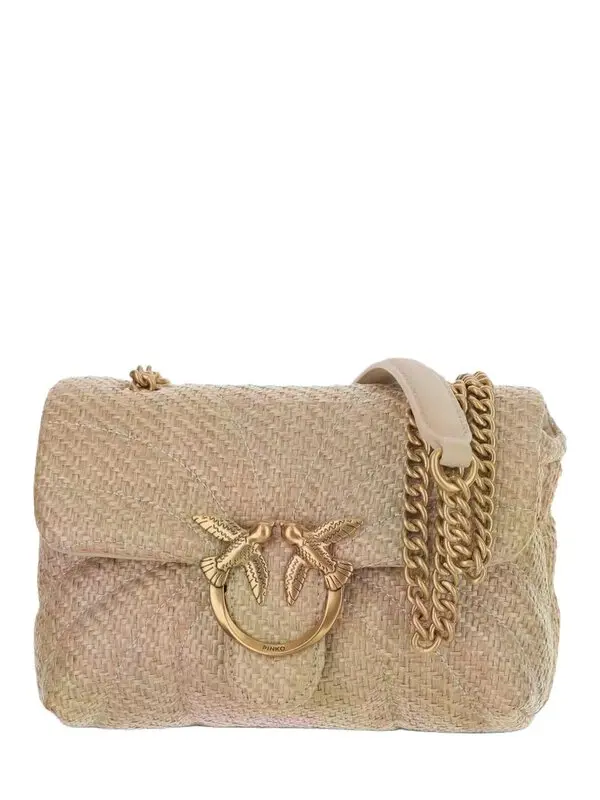 Pinko Raffia Cross Body Bag - Neutrals