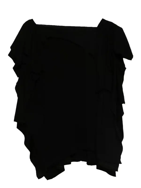Yohji Yamamoto Draped Twisted Vest - Black