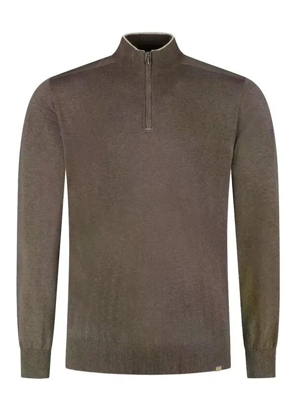 Paul & Shark Half-zip Jumper - Brown