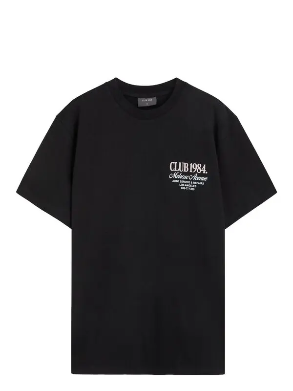 CLUB 1984 San Andreas Printed Cotton T-shirt - Black