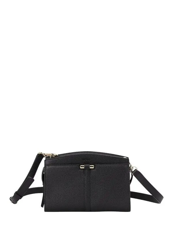 BOSS Lidney Leather Crossbody Bag - Black