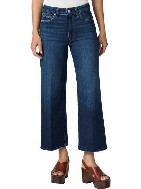 Paige Anessa High-waist Wide-leg Ankle Jeans - Overdrive