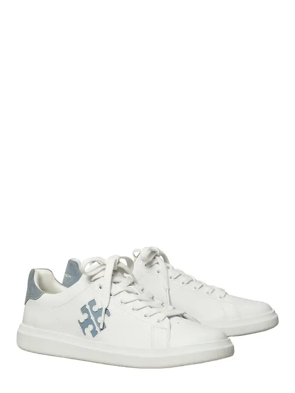Tory Burch Howell Court Sneakers - Titanium White / Aria Blue