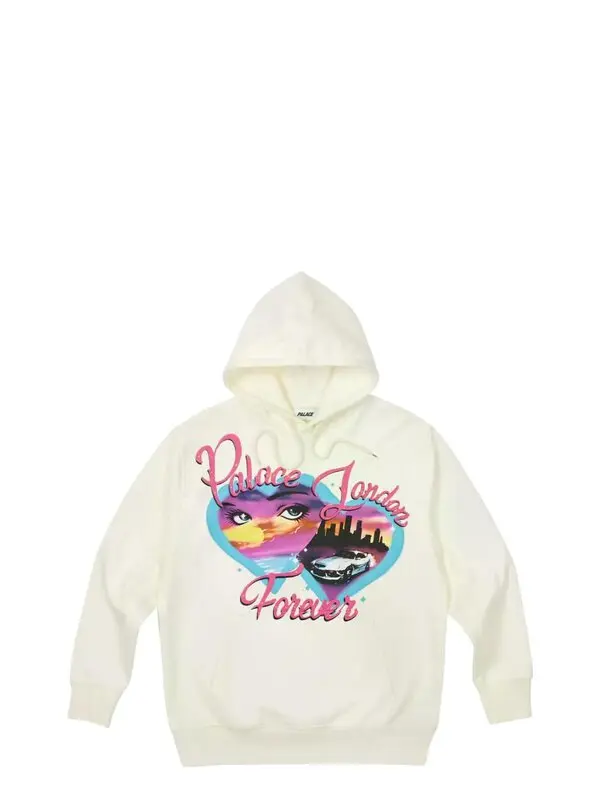 PALACE Graphic Print Hoodie - White