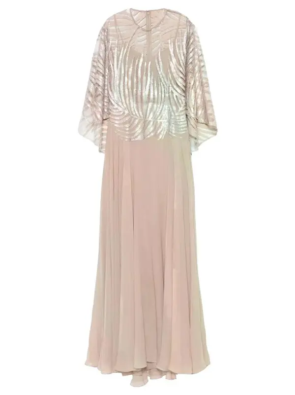 Elie Saab Embroidered Maxi Dress - Neutrals