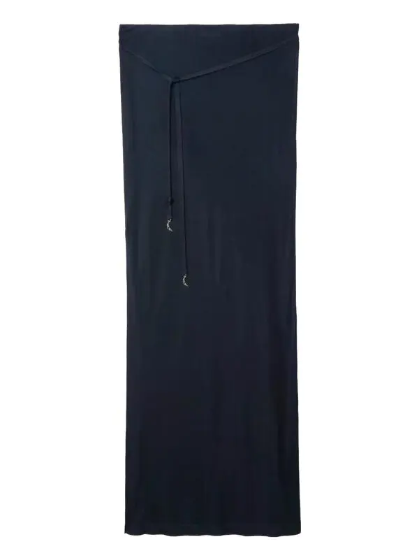 Zadig&Voltaire Side-slit Maxi Skirt - Blue