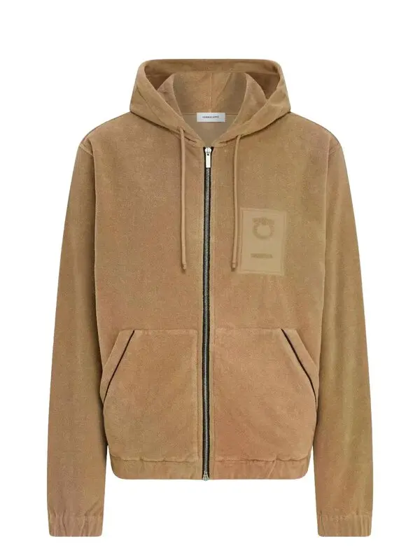 FERRAGAMO Monogram Hoodie - Neutrals