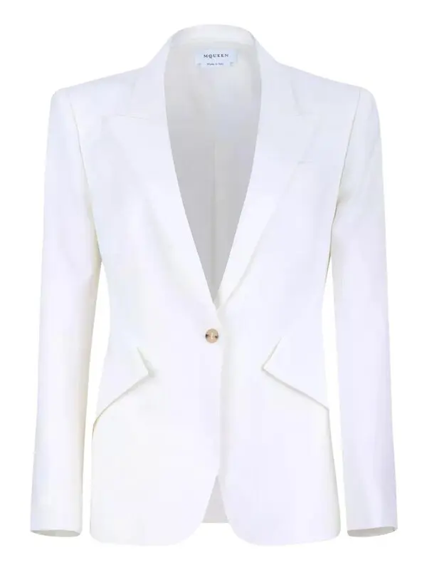 Alexander McQueen Wool Blazer - White