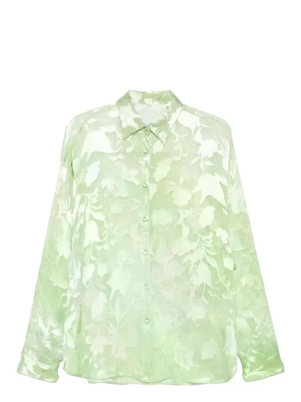 Ermanno Scervino Floral-jacquard Shirt - Green