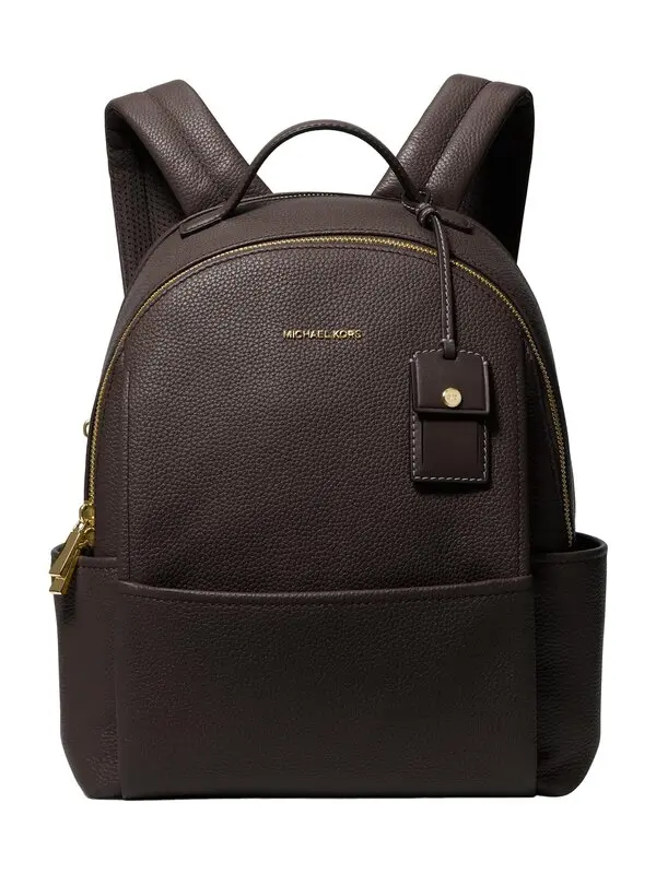 Michael Kors Sable Medium Pebbled Leather Backpack - Brown