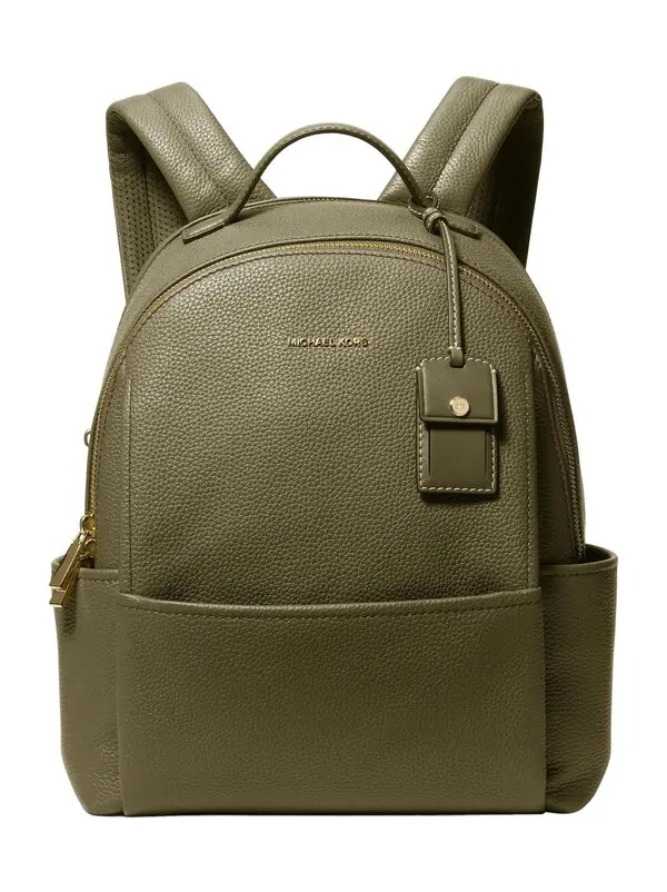 Michael Kors Sable Medium Pebbled Leather Backpack - Green
