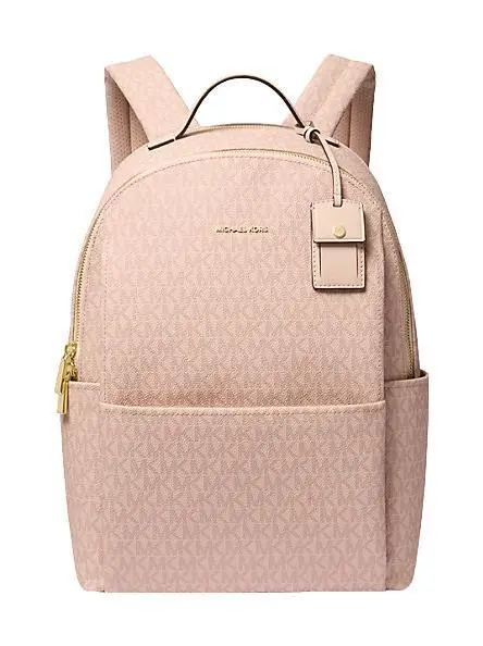 Michael Kors Sable Large Signature Logo Backpack - Pink
