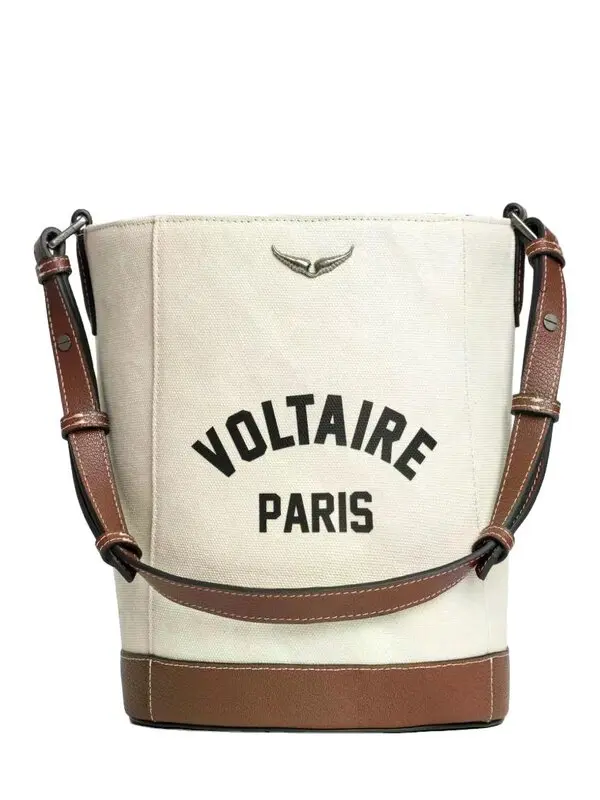 Zadig&Voltaire Logo-print Bucket Bag - White