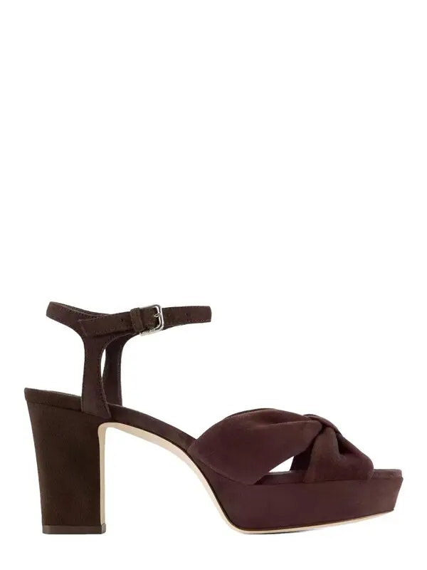 JIMMY CHOO 80mm Heloise Sandals - Brown