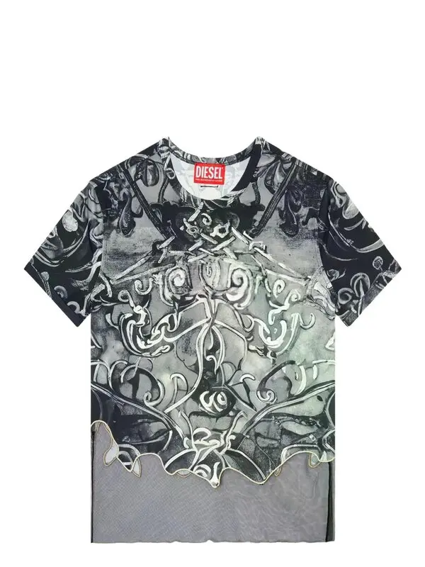 DIESEL® T-inlay T-shirt - Black