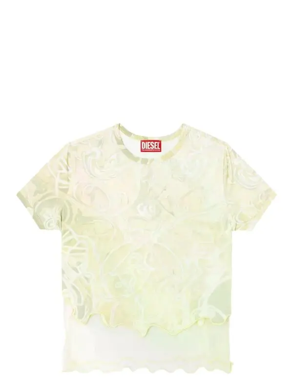 DIESEL® T-inlay T-shirt - Neutrals