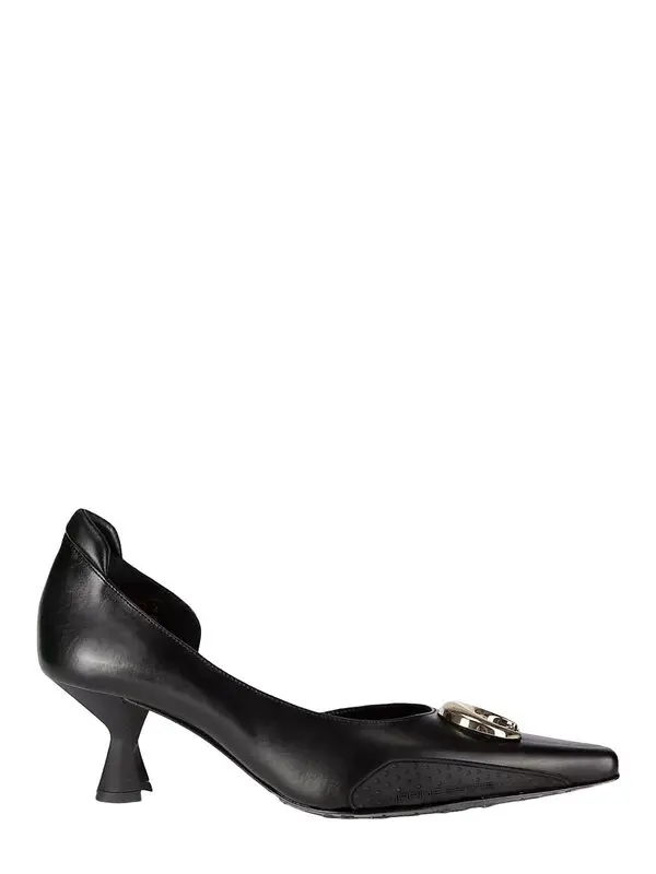 MARINE SERRE 60mm Leather Pumps - Black