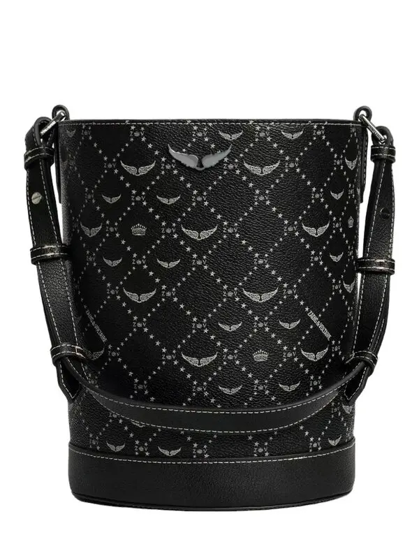 Zadig&Voltaire Bucket Bag With Logo Print - Black