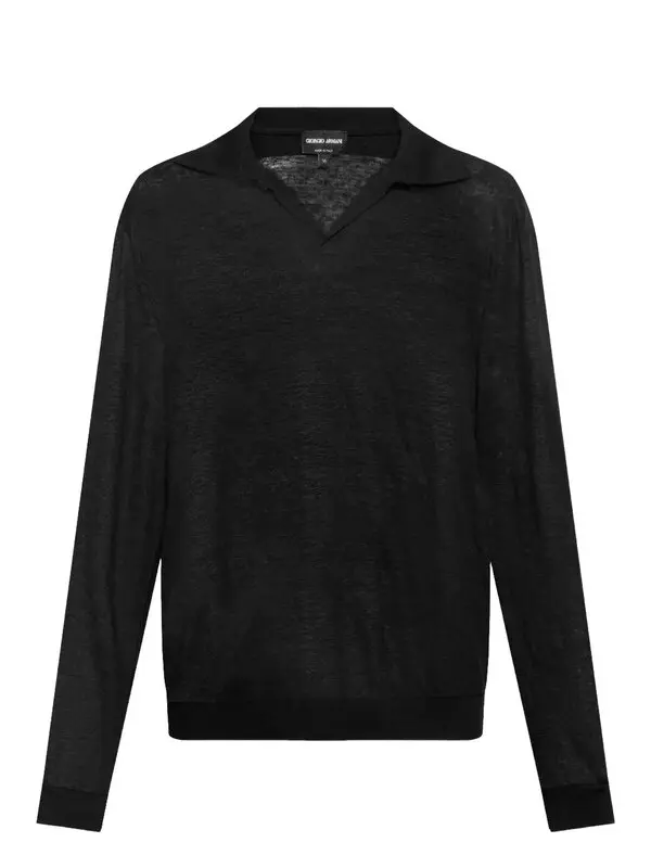 Giorgio Armani Fine-knit T-shirt - Black