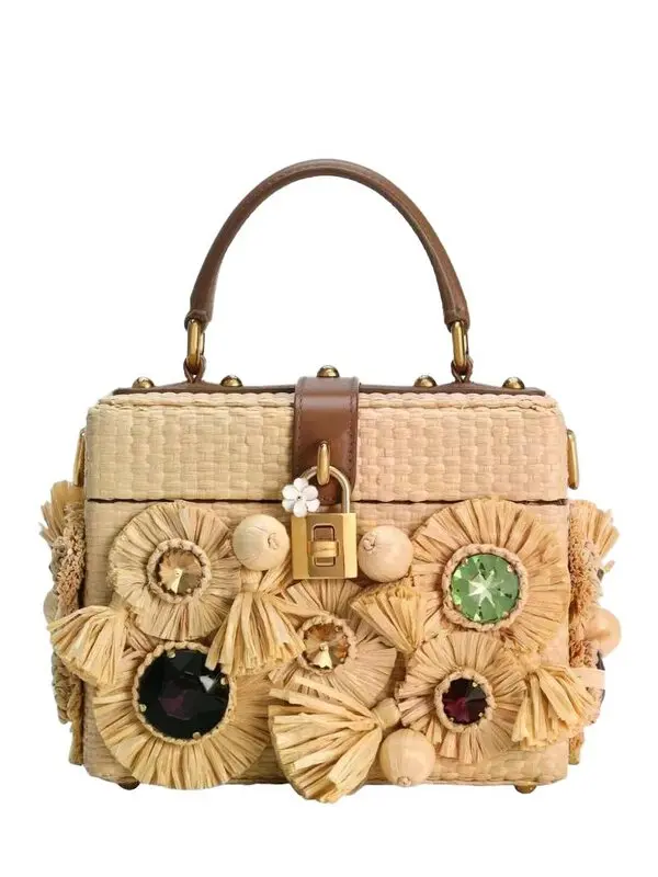Dolce & Gabbana Crystal-embellished Tote - Brown