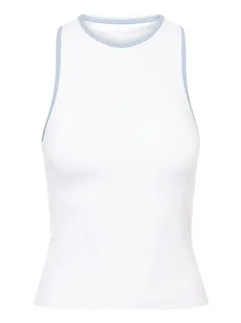 Varley Agneta Performance Top - White/blue Rain