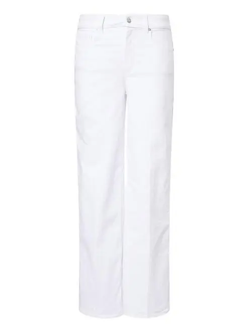 Paige High-rise Wide-leg Denim Jeans - Crisp White