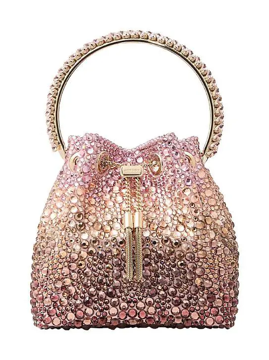 JIMMY CHOO Bon Bon Top-handle Bucket Bag - Silky Blush Mix/gold