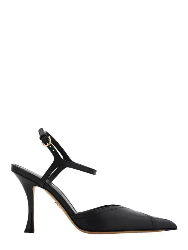 FERRAGAMO 95mm Leather Pumps - Black