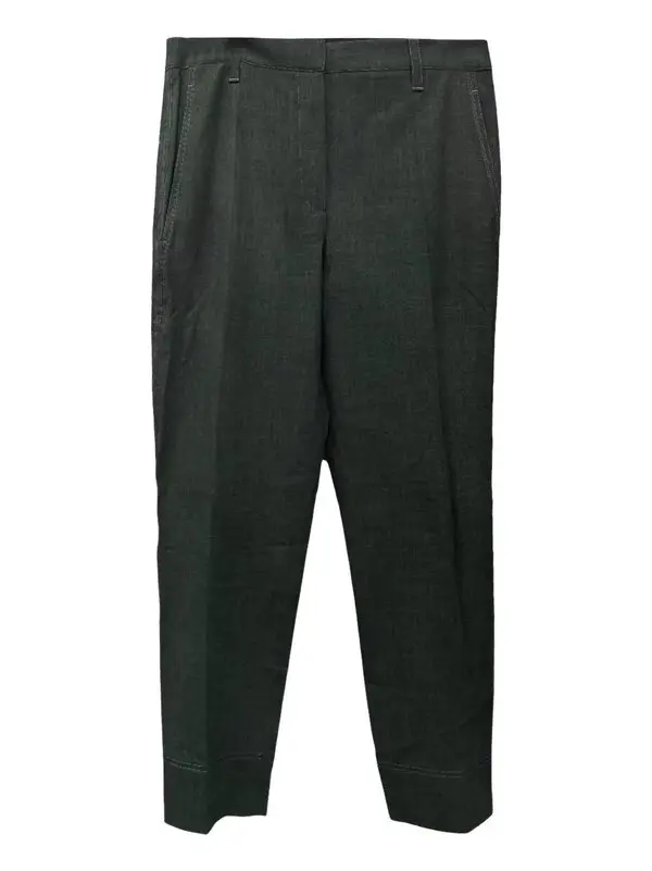 Brunello Cucinelli Contrast-stitching Trousers - Grey
