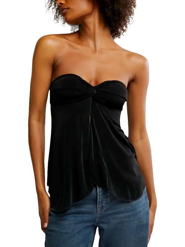 Free People Call Me Later Tunic - Black