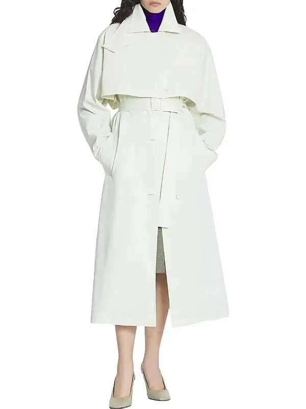 LANVIN Cotton Trench Coat - Off White