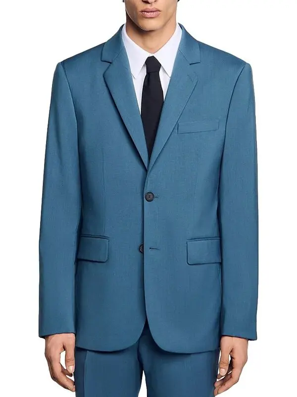 Sandro Classic Wool Suit Jacket - Thunderstorm