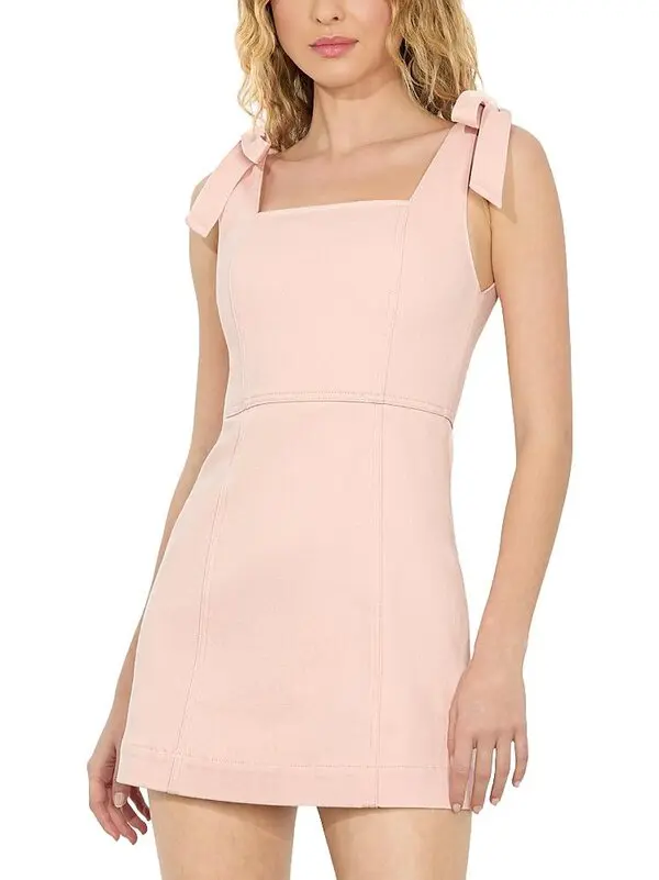Alice + Olivia Maryann Tie Shoulder Dress - Pink