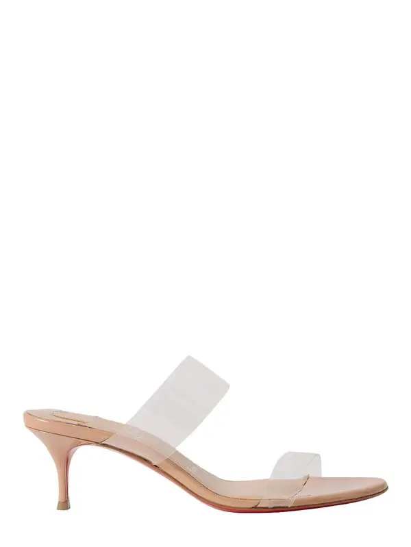 CHRISTIAN LOUBOUTIN Just Nothing 55 Pvc Mules - Neutrals