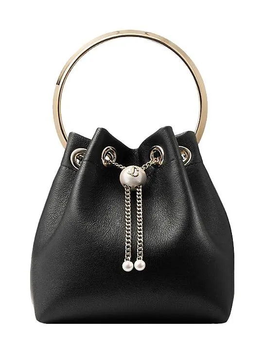 JIMMY CHOO Bon Bon Top-handle Bag - Black/light Gold