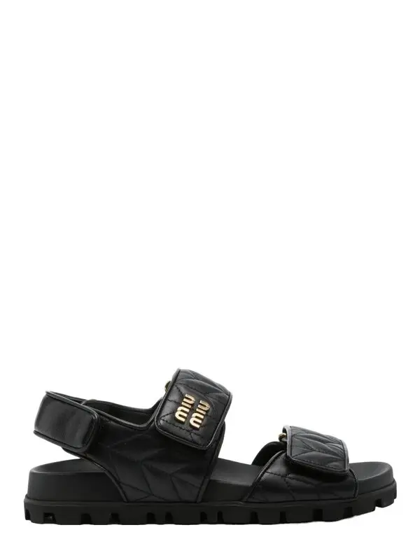 Miu Miu Sandali Nappa Matelasse - Black